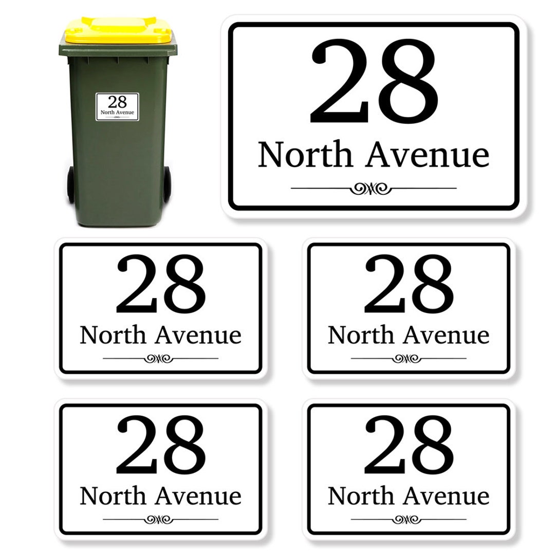 4 X Bin Labels 150 X 100 Mm Trash Can Stickers Waterproof Wheelie Bin ...