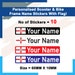 Personalised Flag Name Sticker (60 X 10 Mm) Flag Bumper Sticker ...
