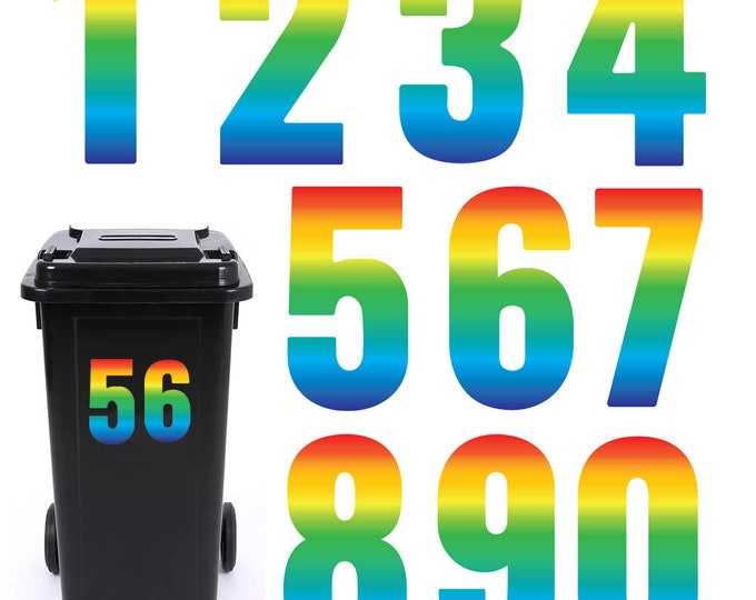 Customised Wheelie Bin Numbers round - Etsy UK