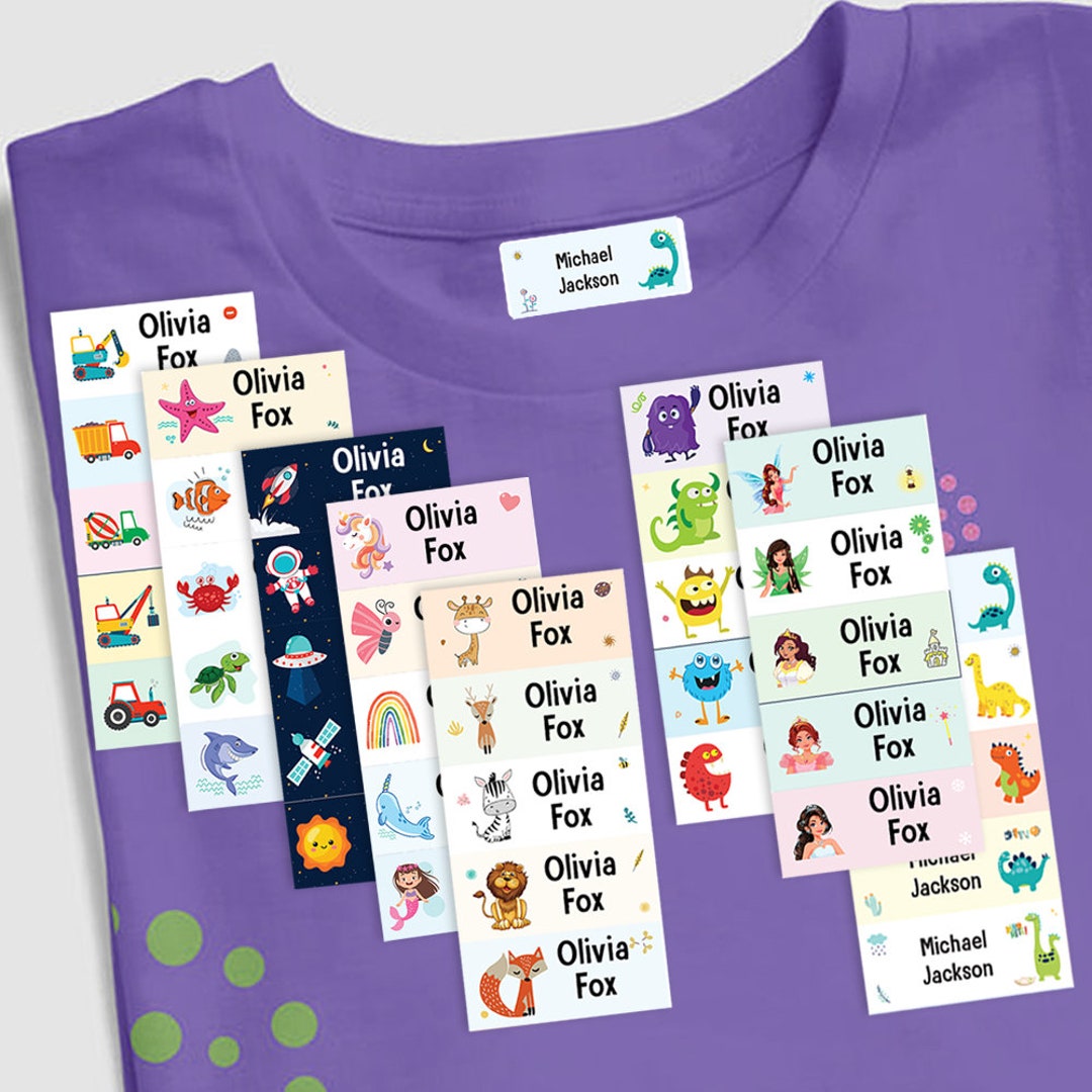 Personalised Iron on Name Tags Iron on Name Labels Clothing Labels ...