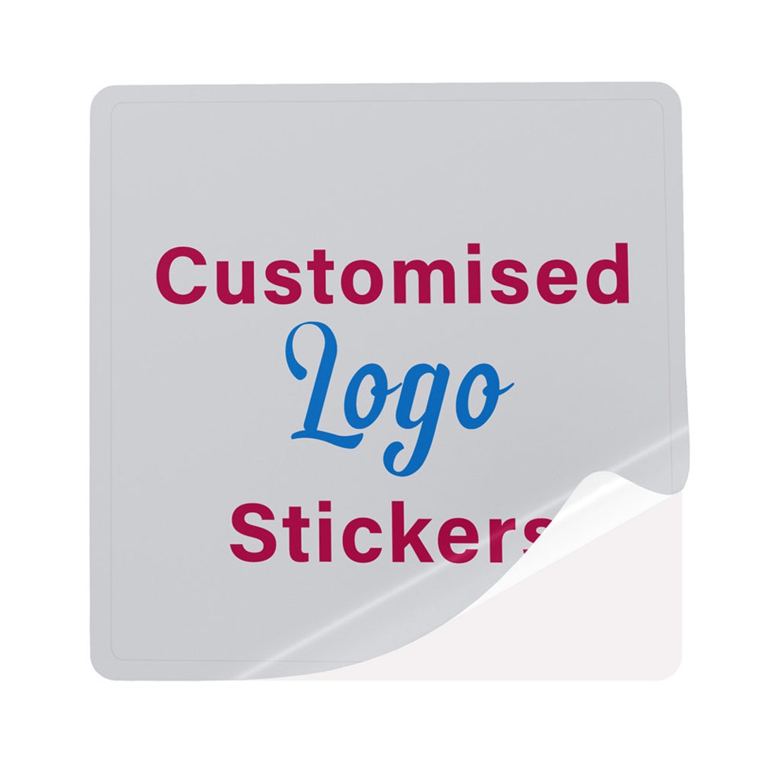 Square Business Logo Labels Custom Personalised Transparent Labels ...