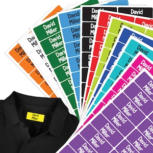 Kids Iron Labels Iron on Name Tags Clothing Labels Iron on Stickers ...