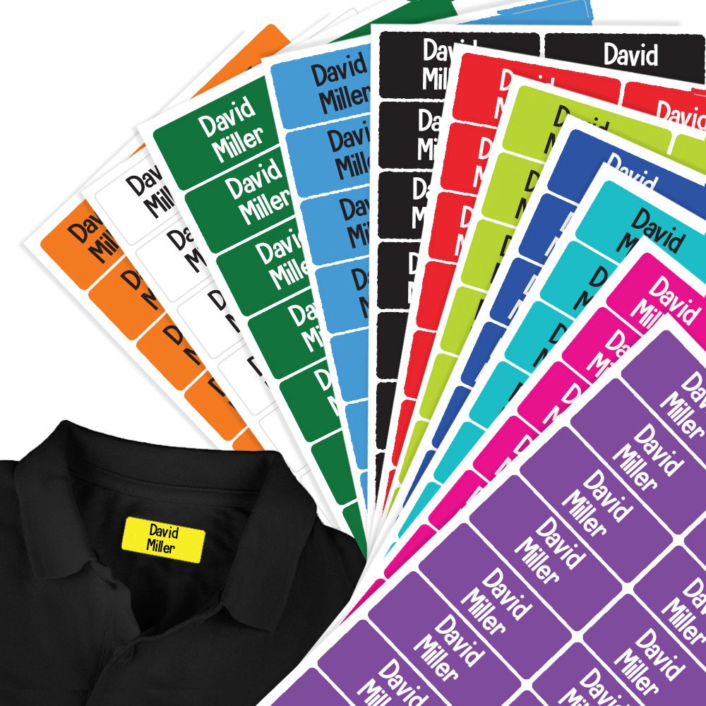 Kids Iron Labels Iron on Name Tags Clothing Labels Iron on - Etsy