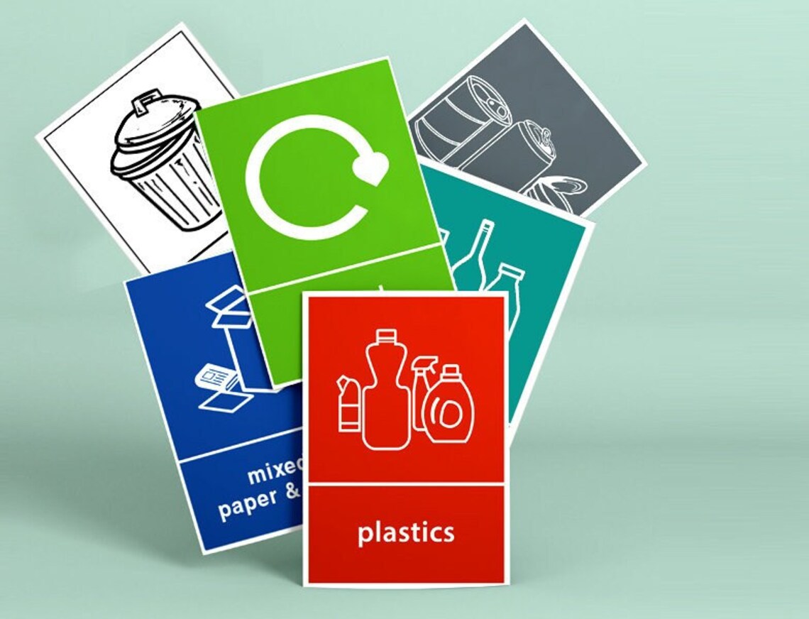Recycling Stickers (150 X 100 Mm) Plastics Recycling Stickers ...