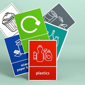 Recycling Stickers (150 X 100 Mm) Plastics Recycling Stickers ...