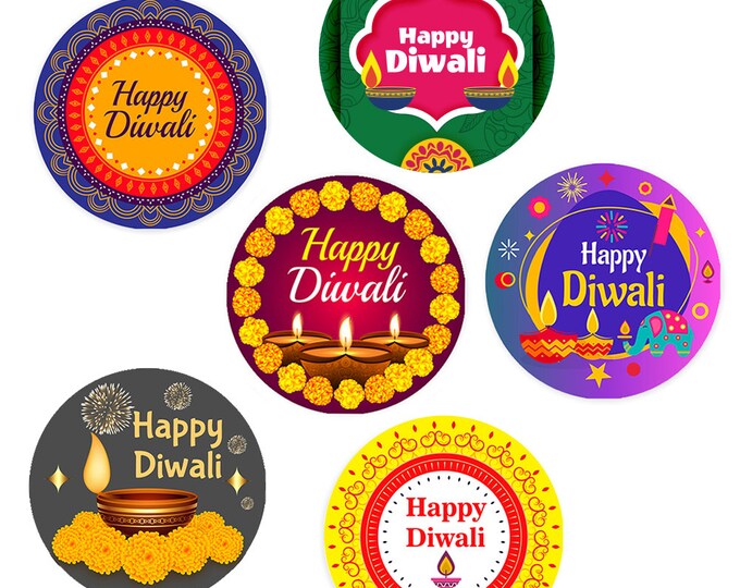 Personalised Diwali / Divali / Sal Mubarak Celebration Paisley X 35 ...