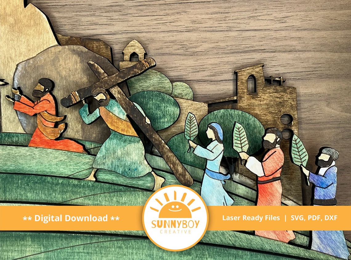 Layered Easter Nativity Scene Laser Cut File SVG PDF DXF - Etsy