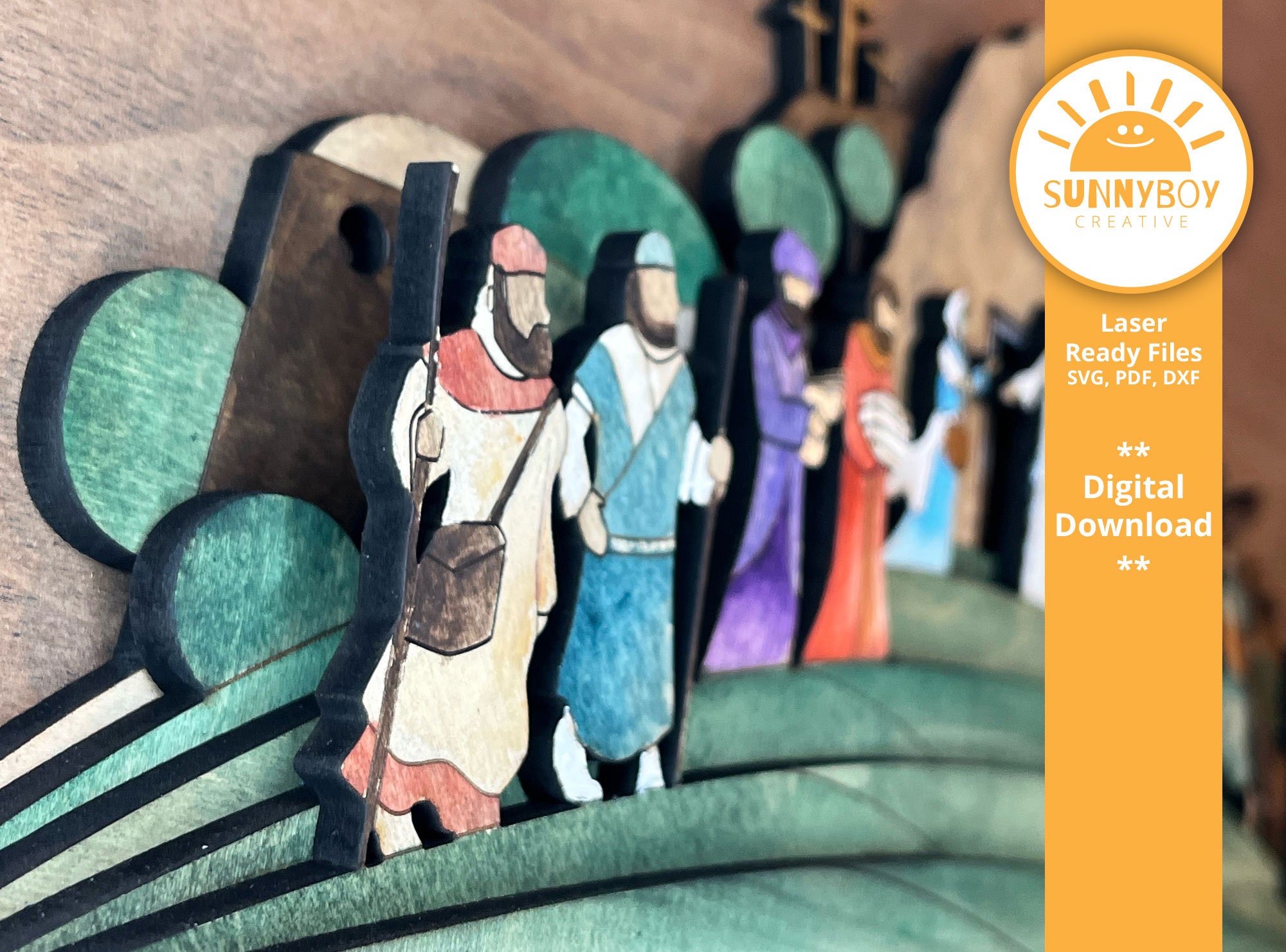 Layered Easter Nativity Scene Laser Cut File SVG PDF DXF - Etsy