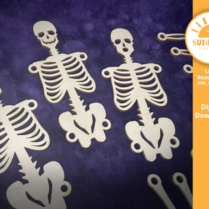 Halloween Posable Skeleton: Laser Cut Files (SVG PDF DXF Digital Download) - Etsy