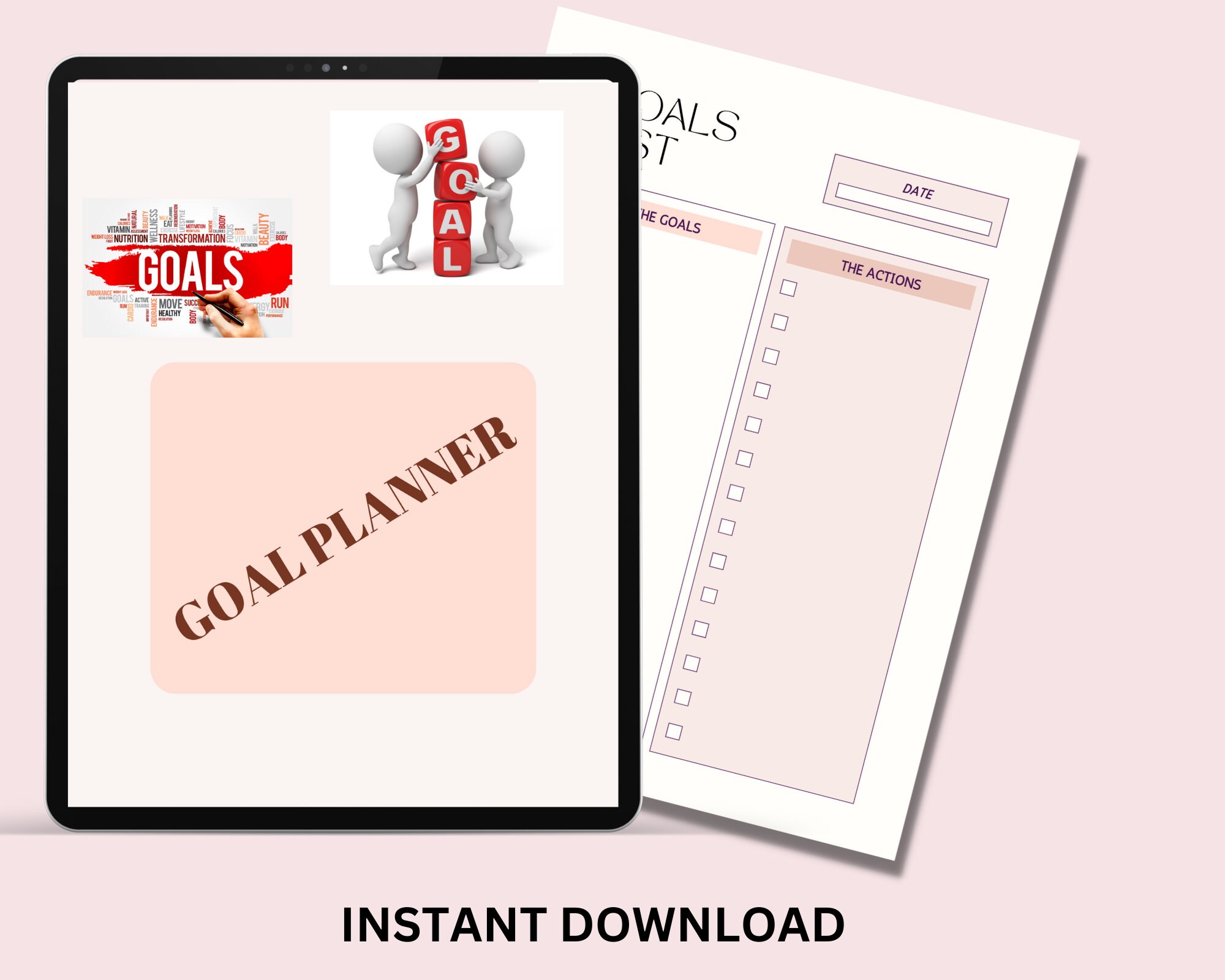 Goal Planner, Goal Setting, Goal Tracker, Productivity Planner Template ...