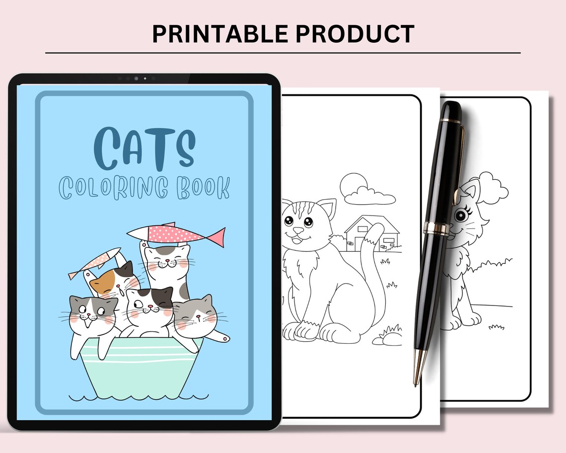 Cartoon Coloring Pages, Digital Coloring Pages for Kids, Kid Coloring ...