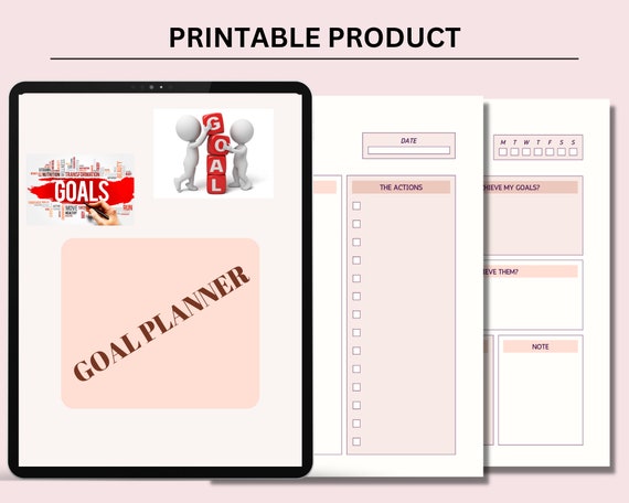Goal Planner Goal Setting Goal Tracker Productivity Planner - Etsy