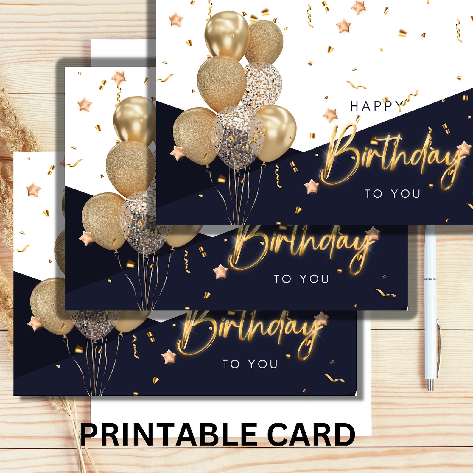 EDITABLE Printable Cards, Printable Birthday Card, Printable Greeting ...