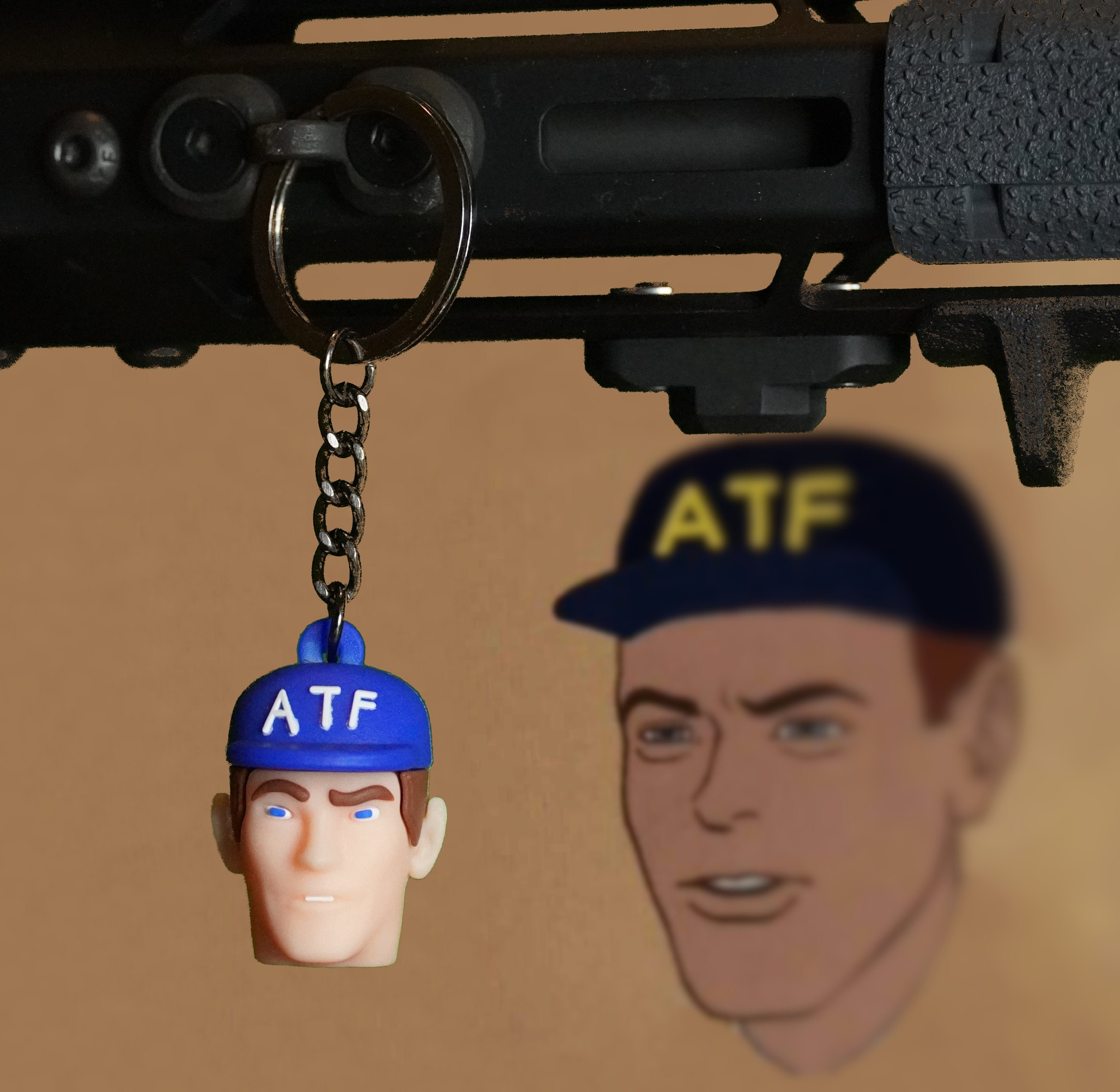 ATF Guy 3D Keychain - Etsy