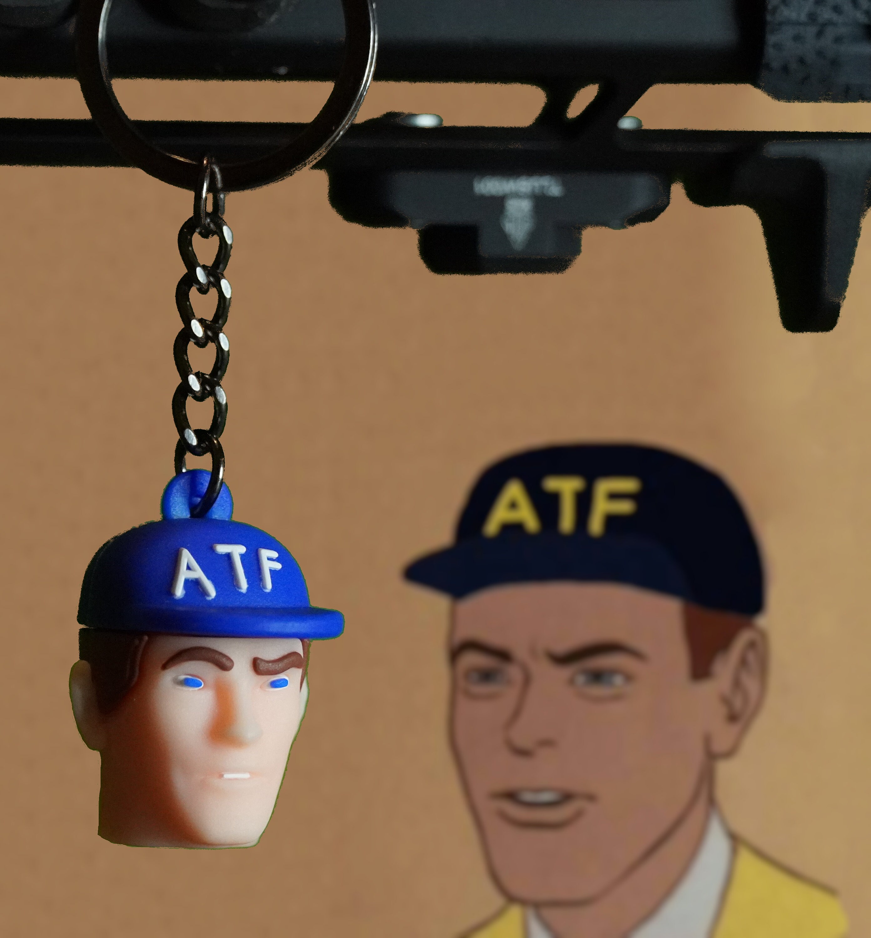 ATF Guy 3D Keychain - Etsy