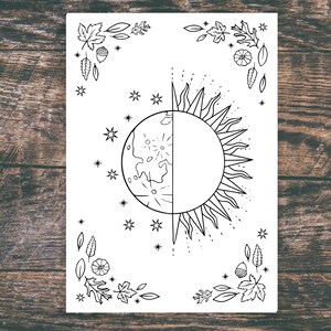 Autumn Equinox Colouring Page - Digital Download Fall Art Project ...