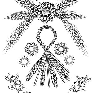 Lammas Lughnasadh Art Print With Colouring Page - Altar Decoration ...