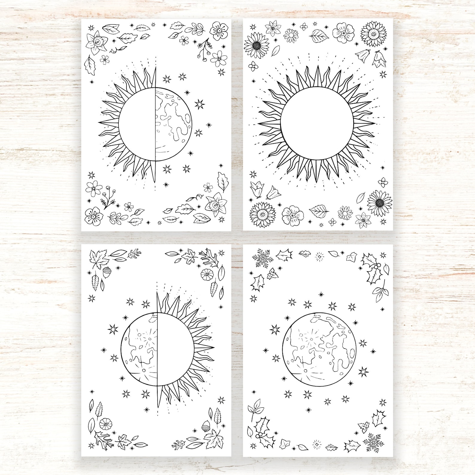 Solstices and Equinoxes Illustrations - Winter and Summer Solstice ...