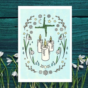 Imbolc Art & Colouring Page - Wheel of the Year Wiccan / Pagan Sabbat ...