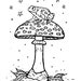 Frog and Toadstool Colouring Sheet Art Printable Colouring Page ...