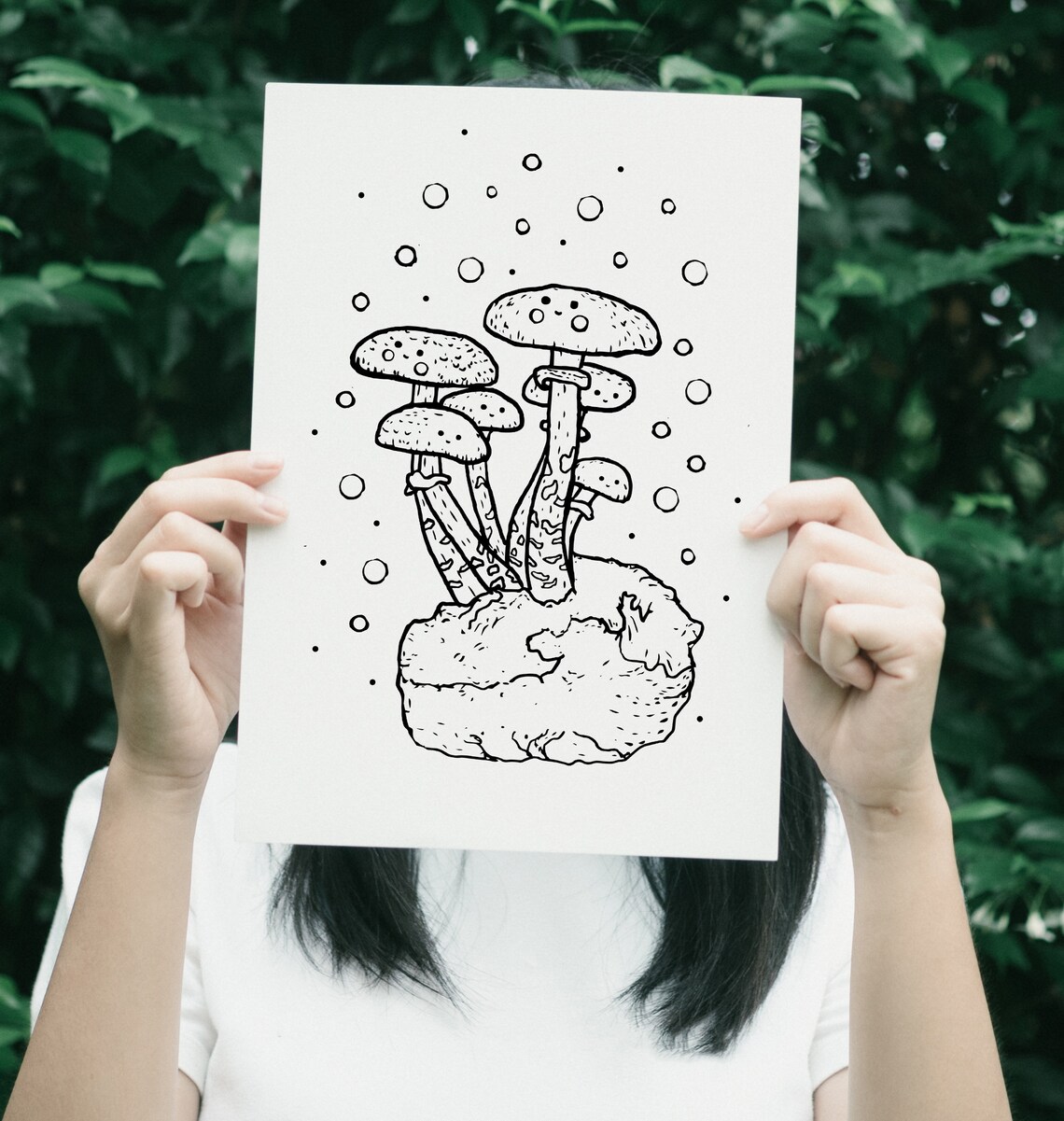 Mushroom Colouring in Sheet Printable A4 Artwork Digital | Etsy