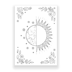 Autumn Equinox Coloring Page - Fall Art Project (digital Download) - Etsy