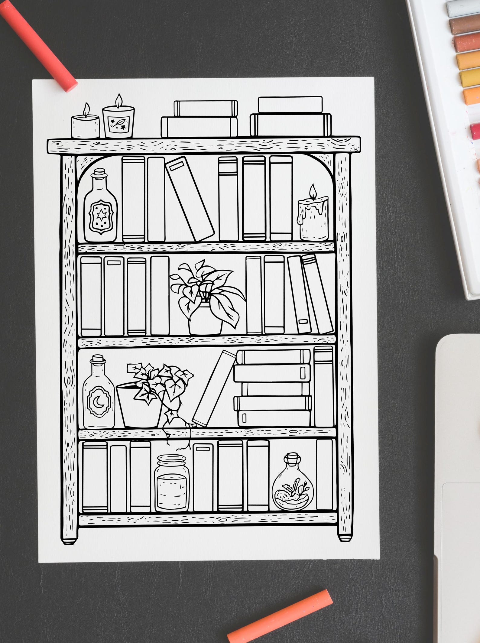 Book Colouring Page / Reading Tracker Digital Download / Visual ...