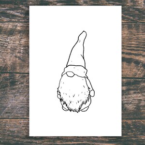 Printable Tomte Artworks, Colouring Pages, A4 Size Printable, Gnome ...
