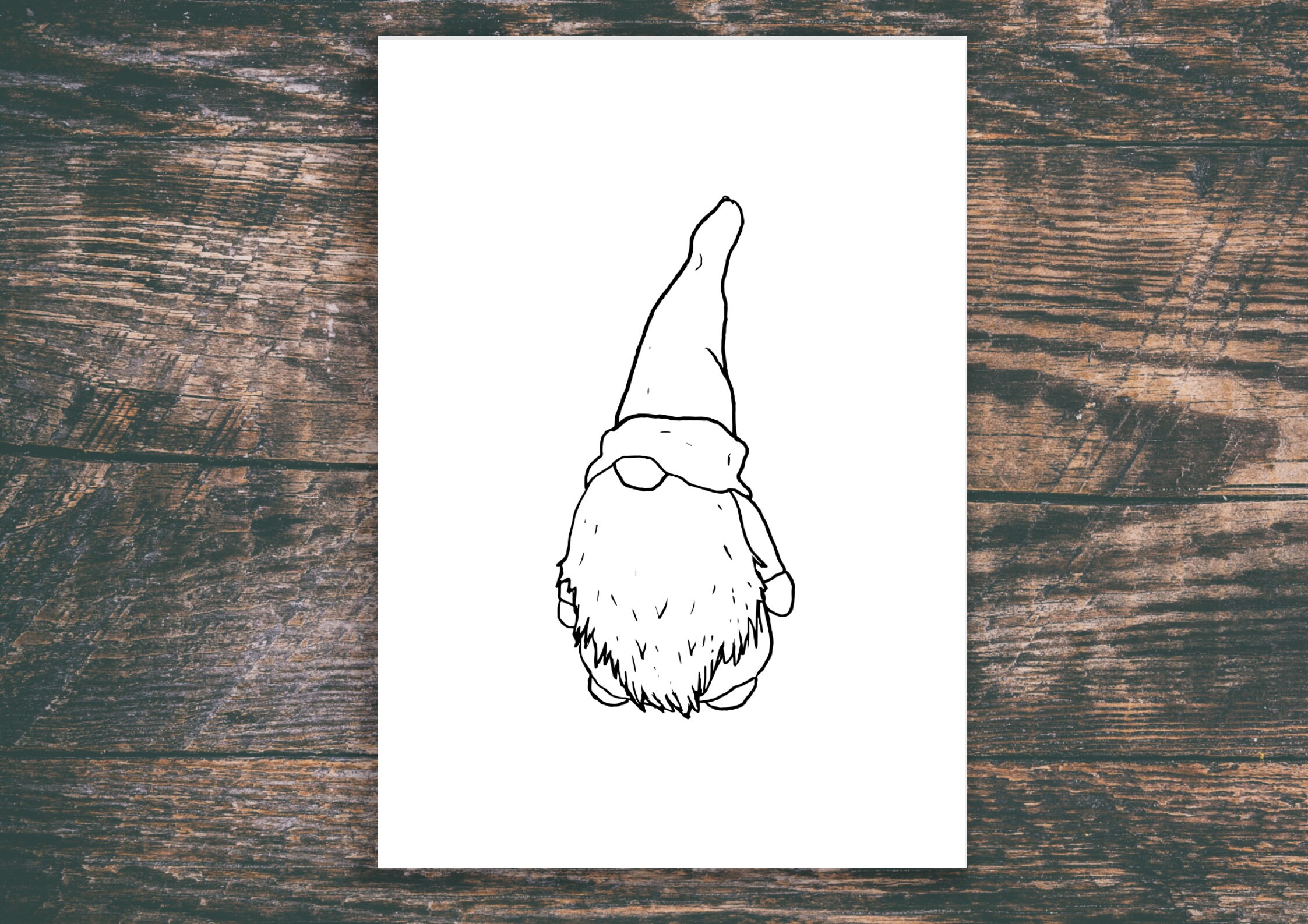 Printable Tomte Artworks, Colouring Pages, A4 Size Printable, Gnome ...