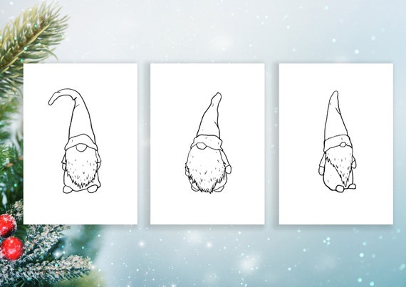 Printable Tomte Artworks Colouring Pages A4 Size Printable - Etsy