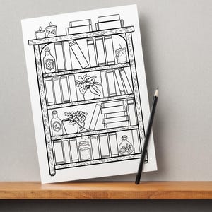 Book Colouring Page / Reading Tracker Digital Download / Visual ...