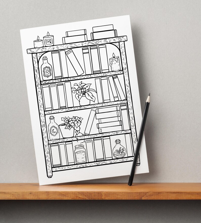 Book Colouring Page / Reading Tracker Digital Download / Visual ...