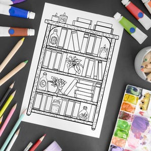 Book Colouring Page / Reading Tracker Digital Download / Visual ...