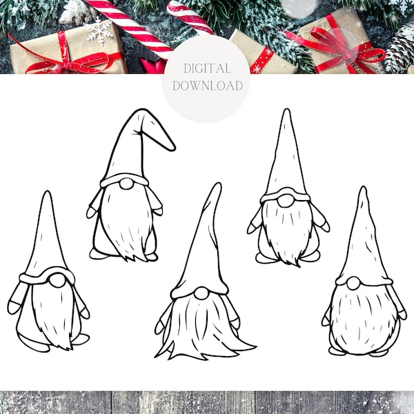 Gonk Coloring Pages - Etsy UK