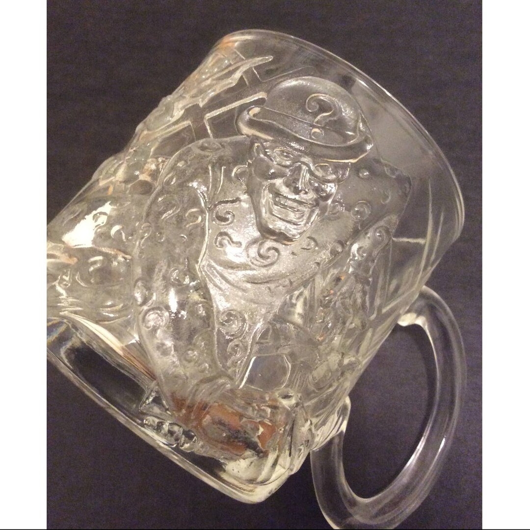 Vintage 1995 Batman Forever the Riddler Embossed Mug DC Comics ...