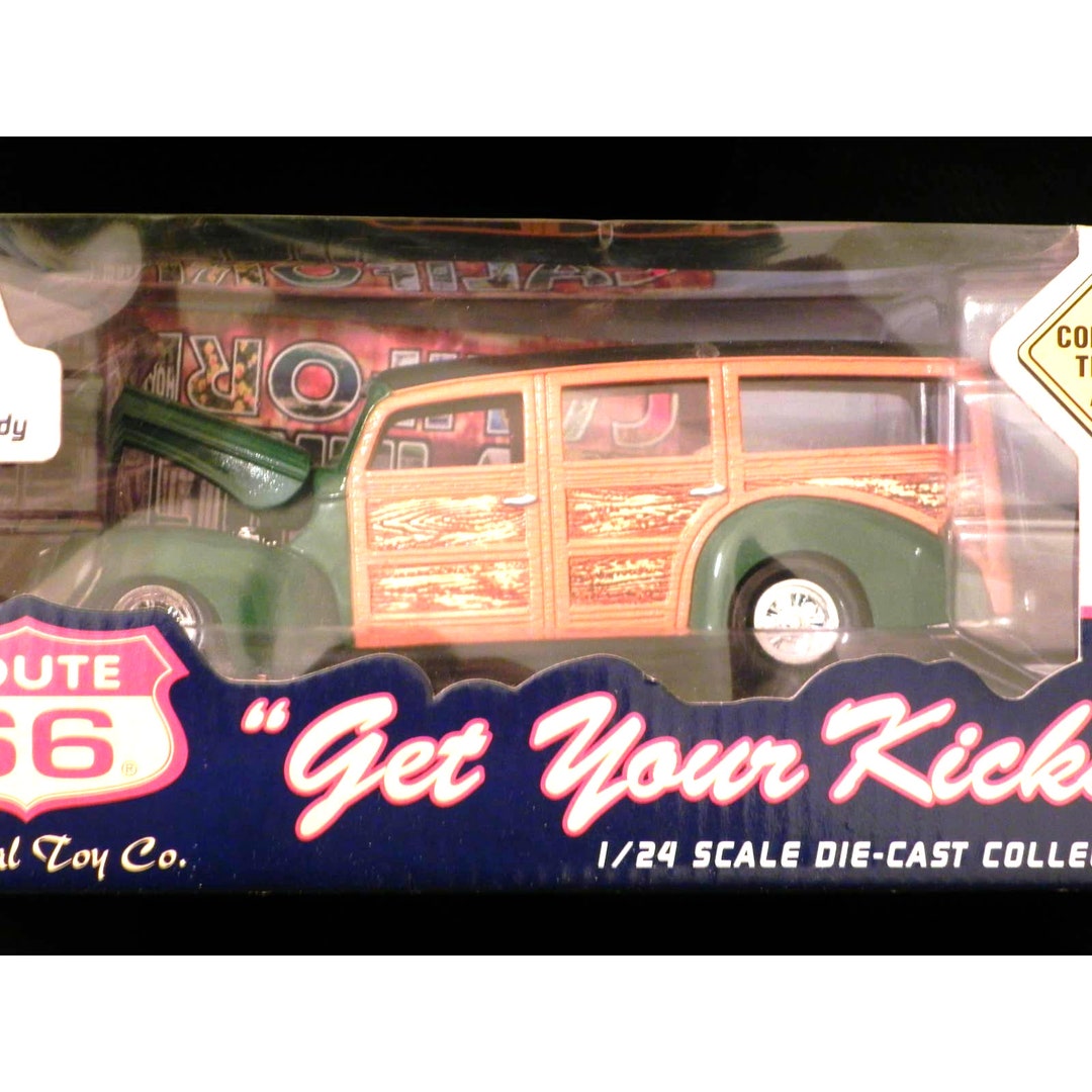 1940 Green Ford Woody Route 66 Model Car - Etsy