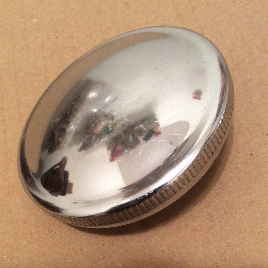 Chrome Fuel Gas Tank Cap With Ribbed Edges Vintage Lid Cover - Etsy