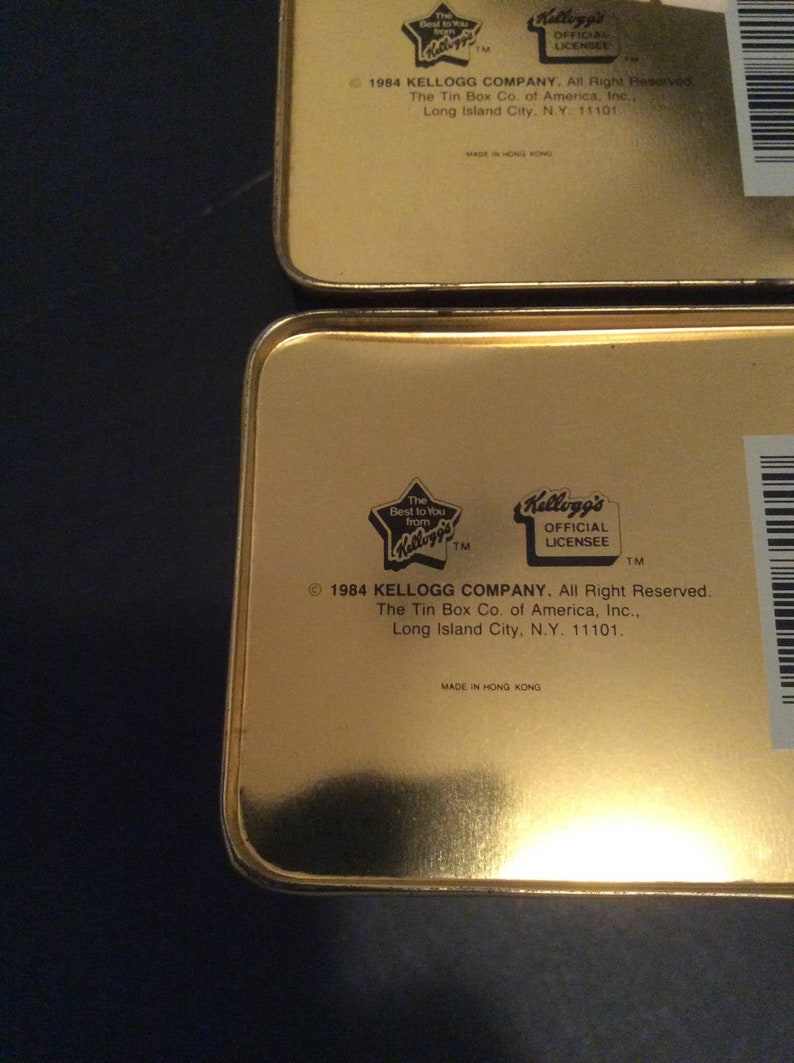 1984 Kelloggs Tin Can Lot Frosted Flakes & Rare Fruit Froot Loops Tins ...