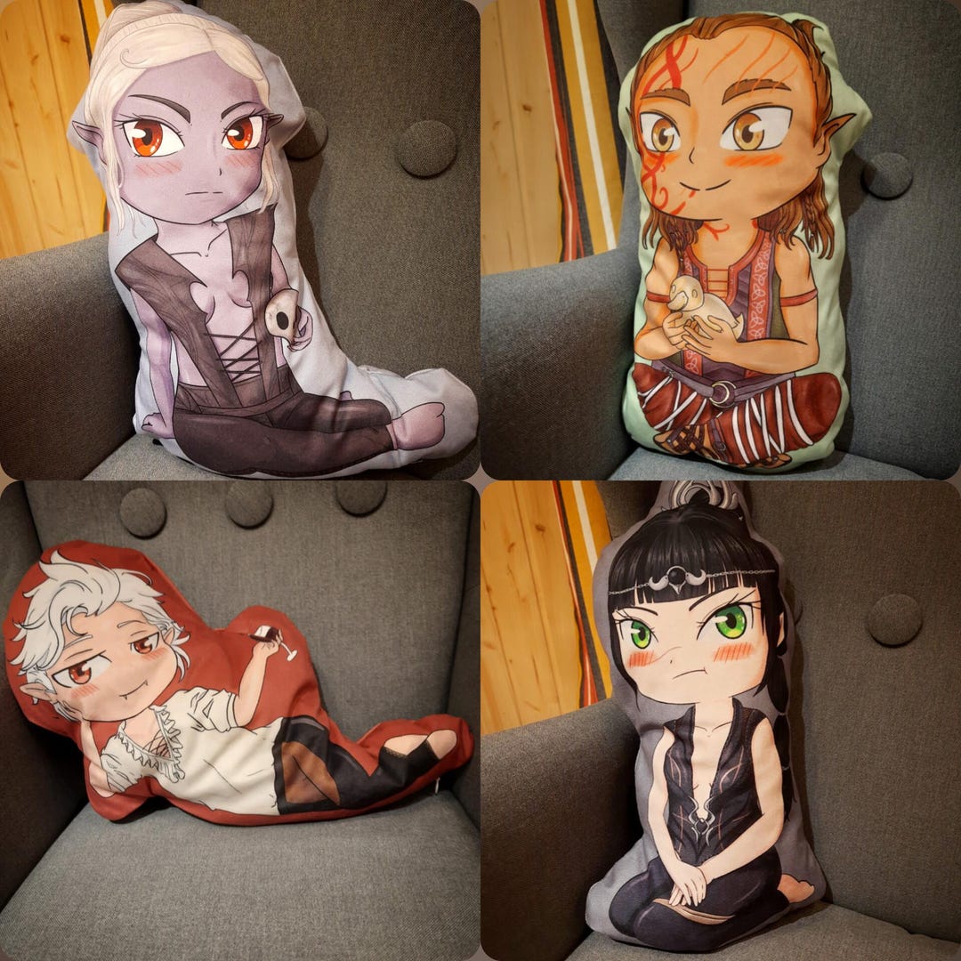 Baldur's Gate 3 Pillows Astarion Halsin Minthara Shadowheart - Etsy