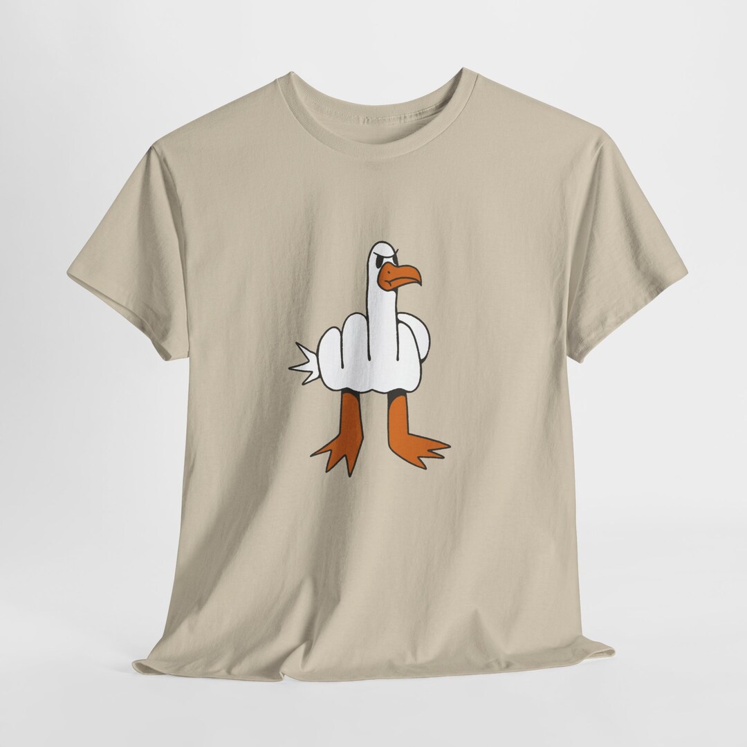 Funny Seagull as Middle Finger T-shirtfunny Seagull Shirtoriginal Gift ...