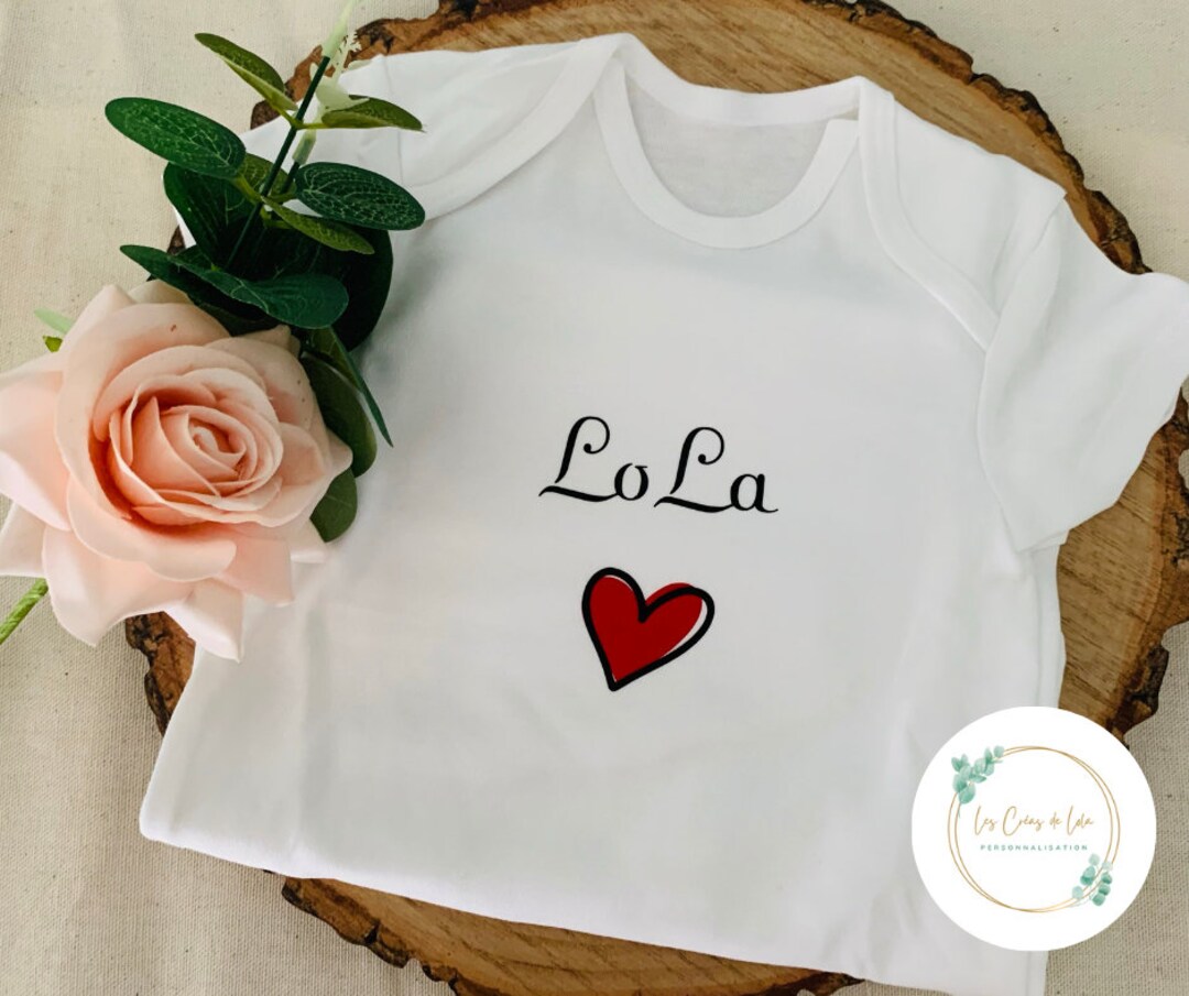 Personalized Heart T-shirts and Bodysuits - Etsy