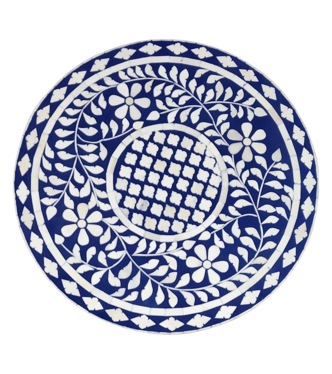 Bone Inlay Floral Patterned Table Top, Customisable Table Tops, Bone ...