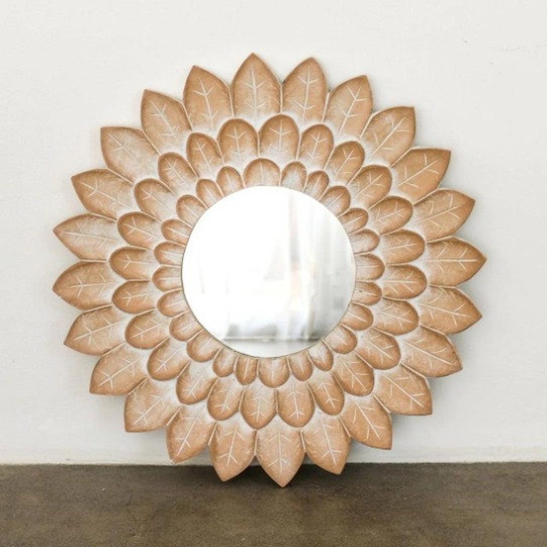 Cosmic Arts Wooden Hand Carved Indian Spindle Full Length Mirror - Etsy