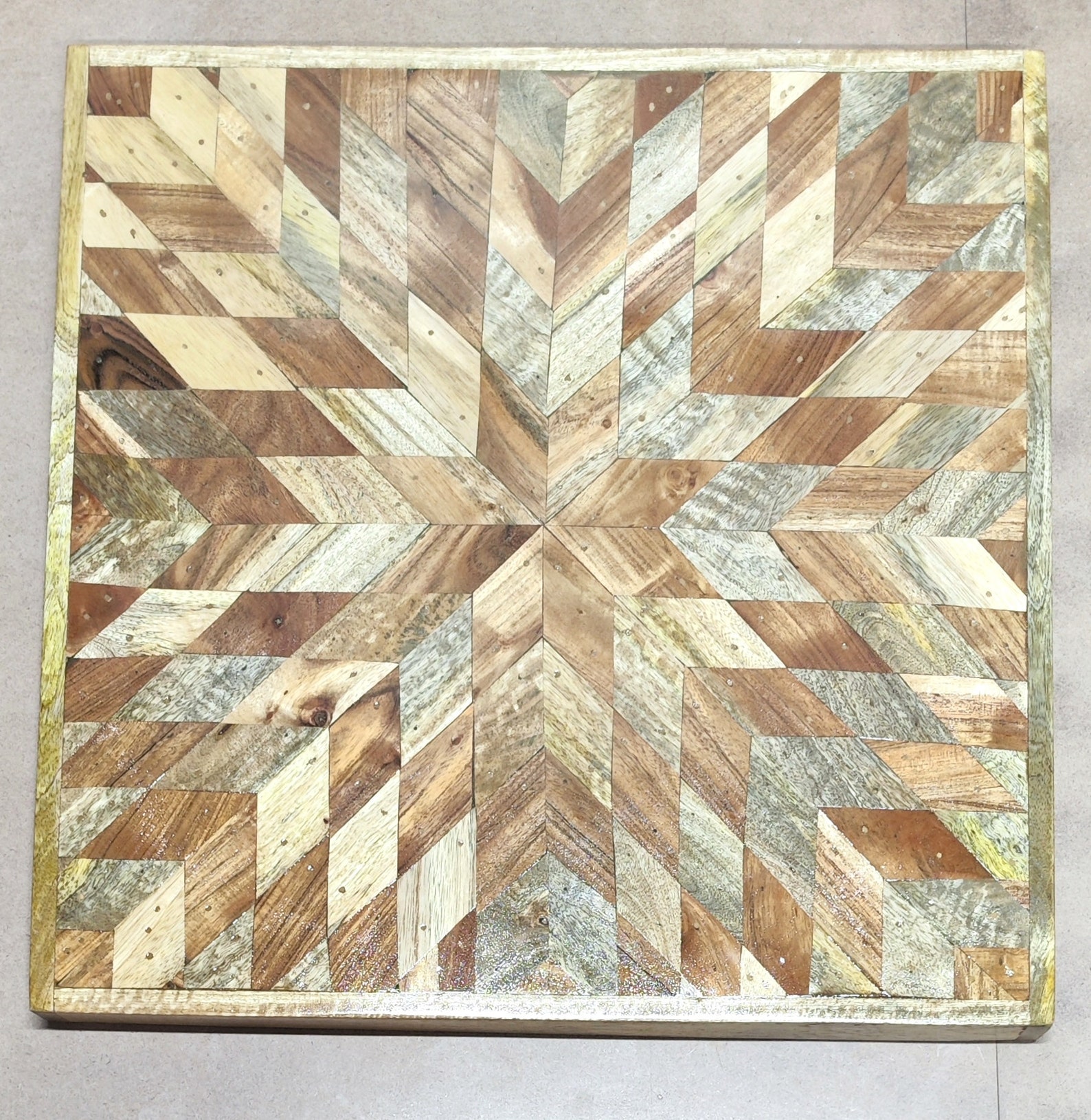Wooden Diamond Patterned Table Top, Customisable Table Tops, Wooden Top ...