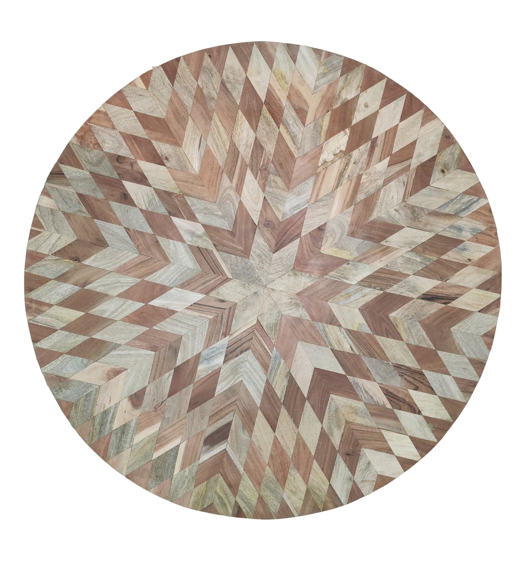 Wooden Diamond Patterned Table Top, Customisable Table Tops, Wooden Top ...