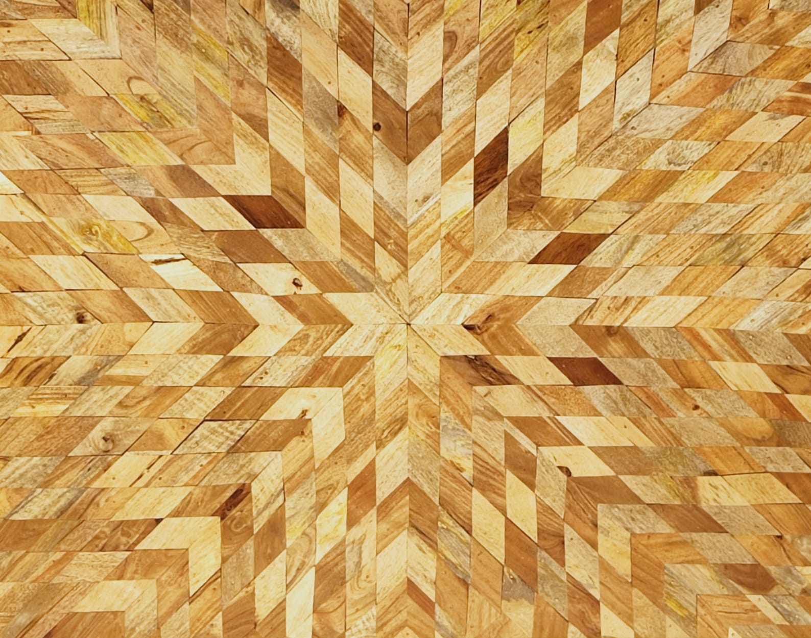 Wooden Diamond Patterned Table Top, Customisable Table Tops, Wooden Top ...