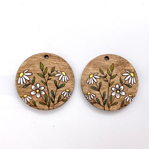 Flower Reverse Engrave Laser Cut Digital File Flower Engrave - Etsy