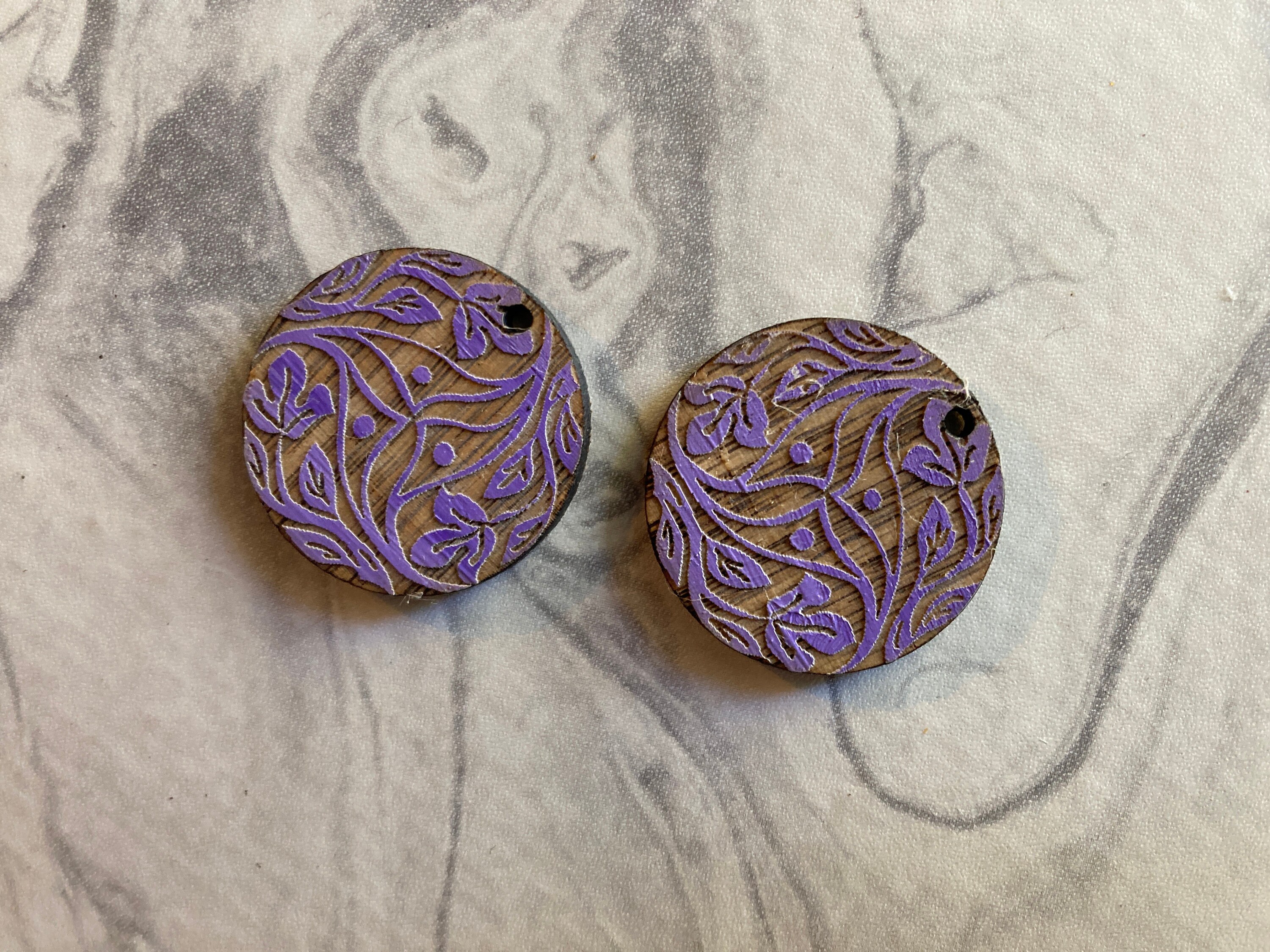 Floral Round Engrave Laser Cut Digital File Floral Round - Etsy