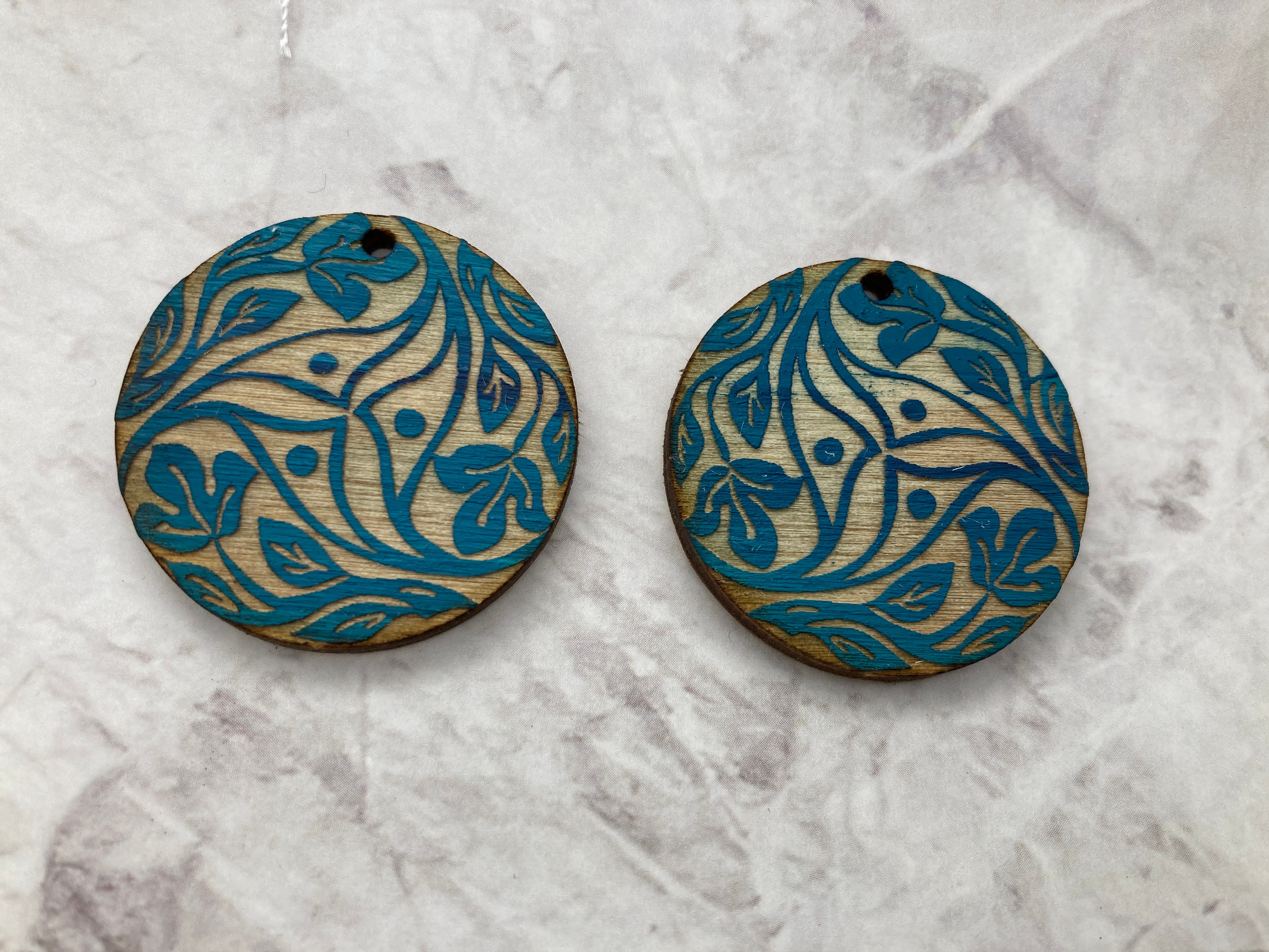 Floral Round Engrave Laser Cut Digital File Floral Round - Etsy