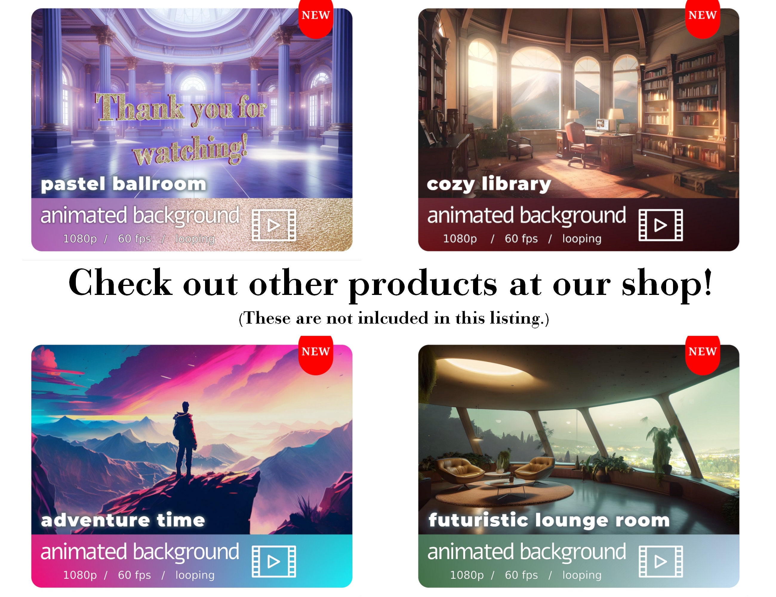 Animated Background Vtuber Twitch Youtube Zoom Streamer Stream Overlay ...